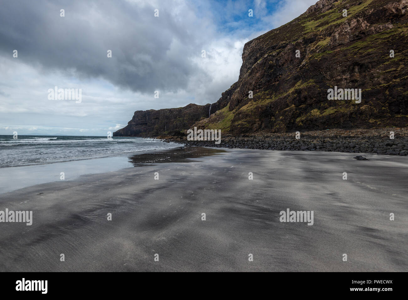 Beach and rocks at Talisker Bay, Sile of Skye, Inner Hebrides Scotland ...