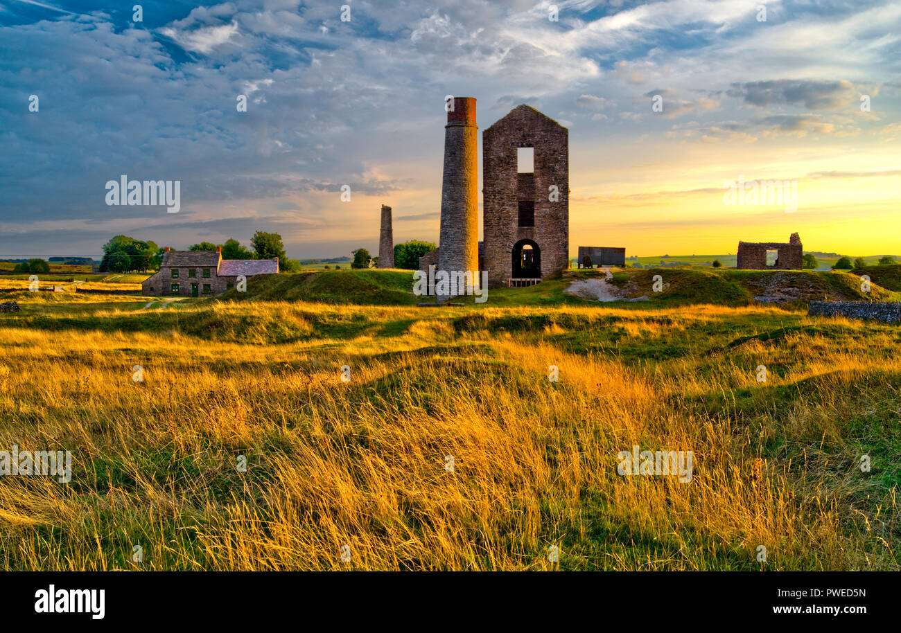 The Magpie Mine (at sunset) Sheldon, the Peak District National Park ...