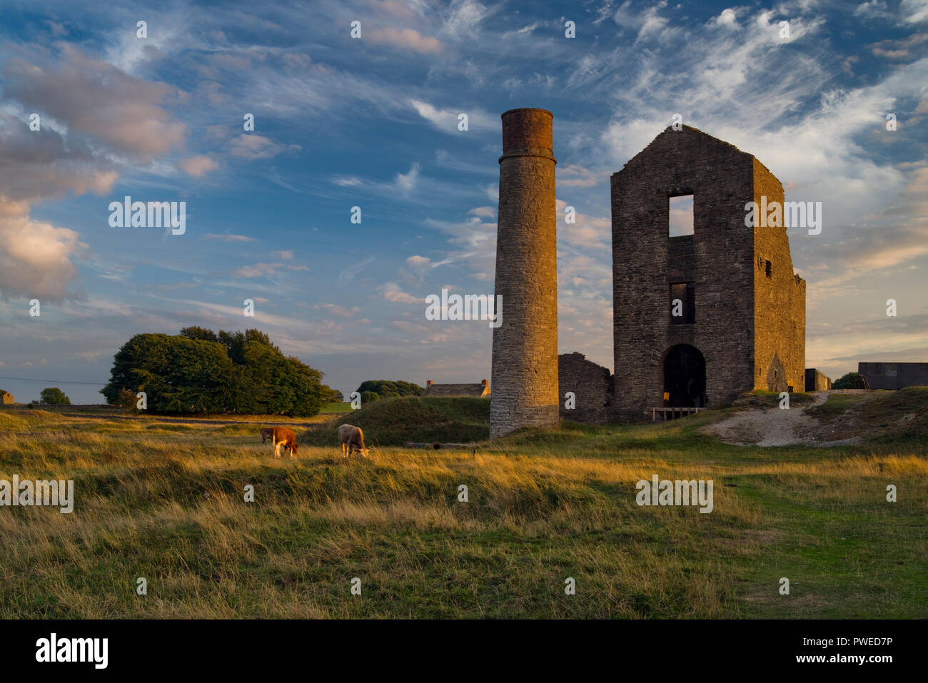 The Magpie Mine (at sunset) Sheldon, the Peak District National Park ...