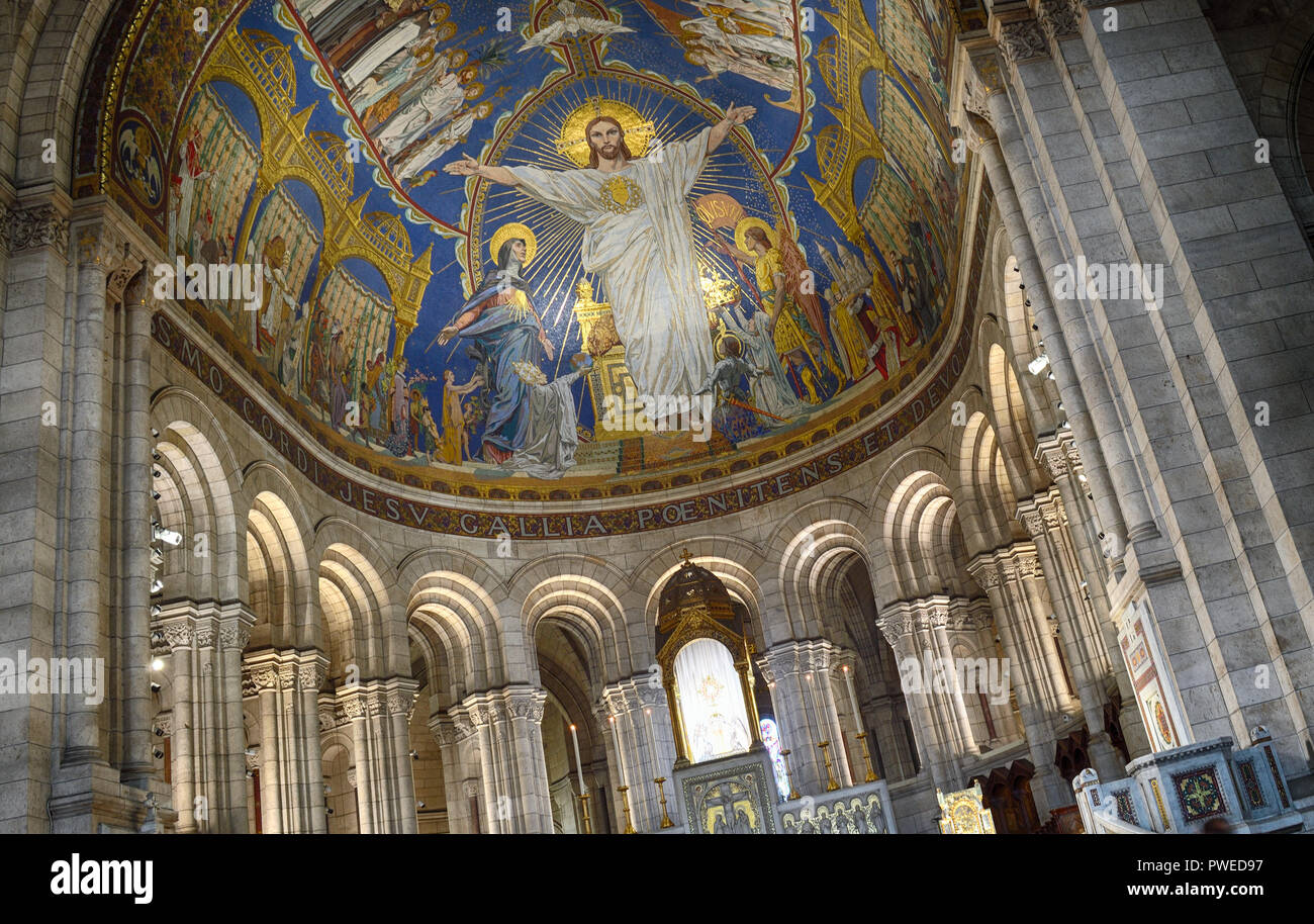 Interior basilica sacre coeur paris hi-res stock photography and images ...