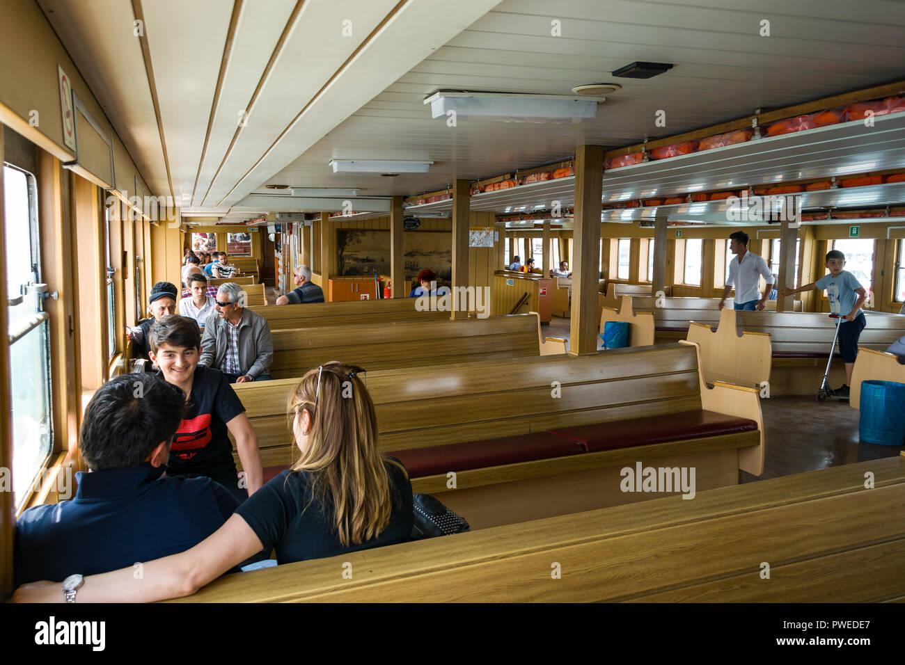 Seats in ferry interior hi-res stock photography and images - Alamy