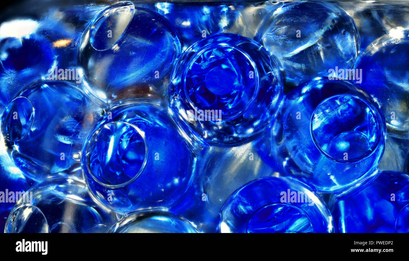 Blue muted coloured scented bubbles Stock Photo - Alamy