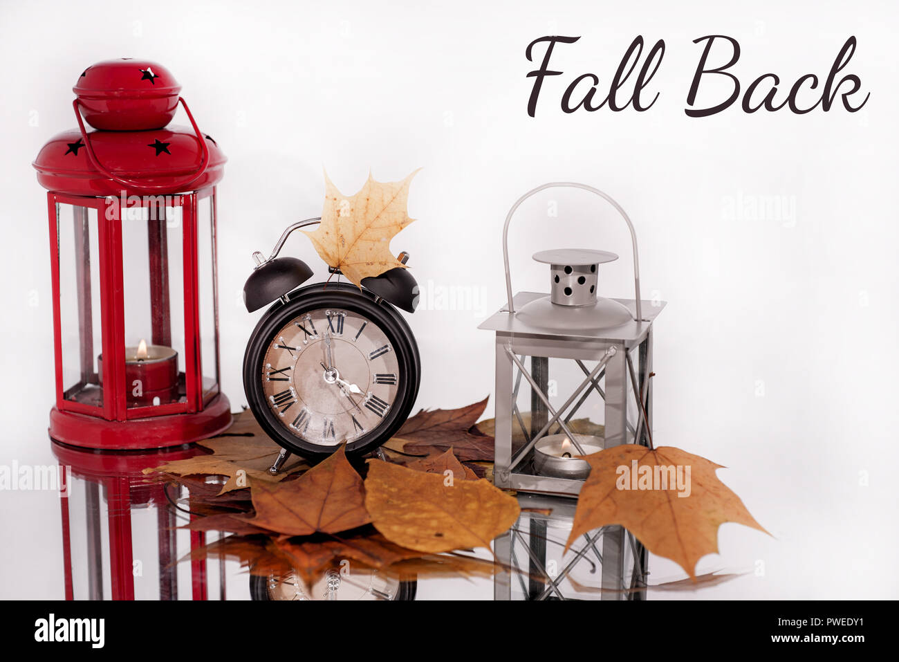 Daylight Saving Time. Wall Clock going to winter time. Autumn ...