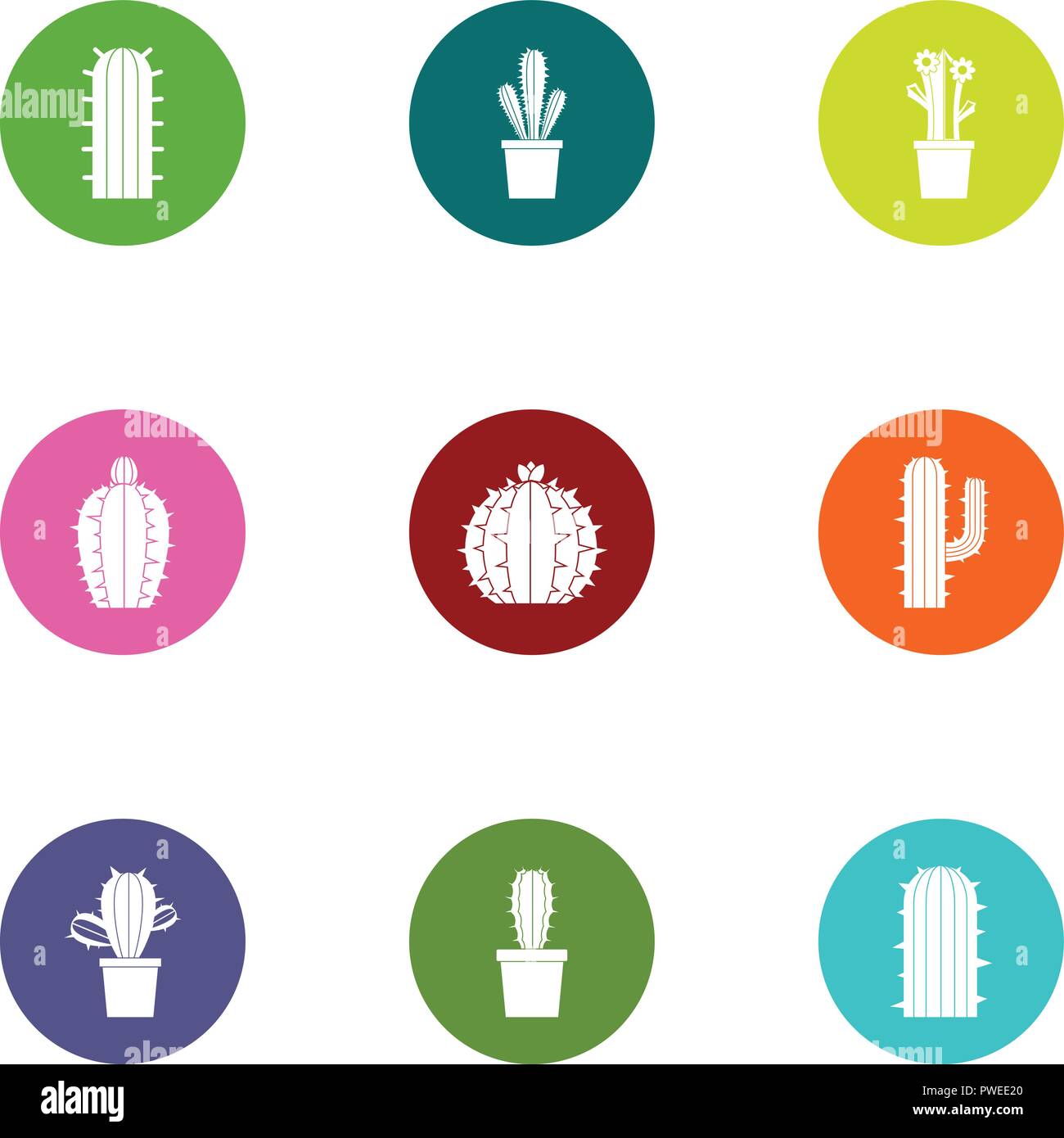 Thorn icons set, flat style Stock Vector Image & Art - Alamy