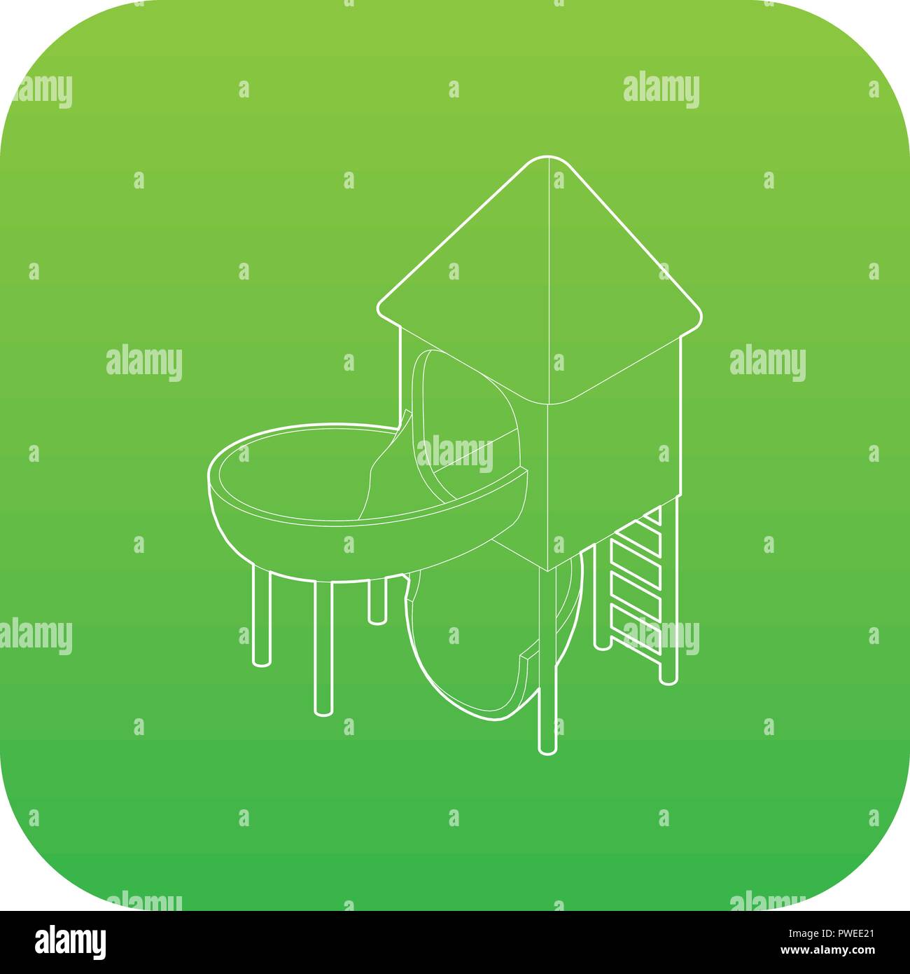 Slide pipe icon green vector Stock Vector Image & Art - Alamy