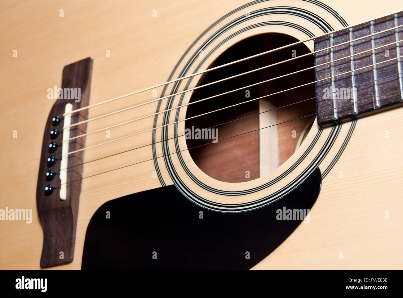 part of traditional acoustic guitar Stock Photo - Alamy