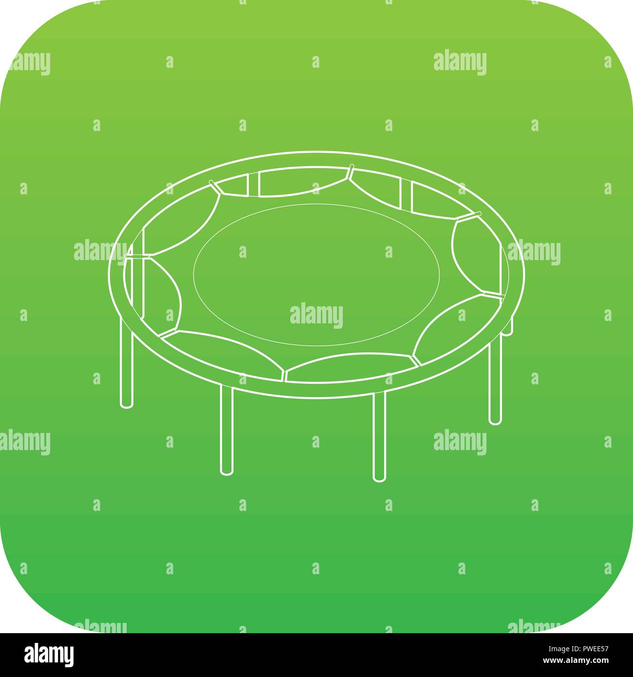 Trampoline jumping icon green vector Stock Vector Image & Art - Alamy