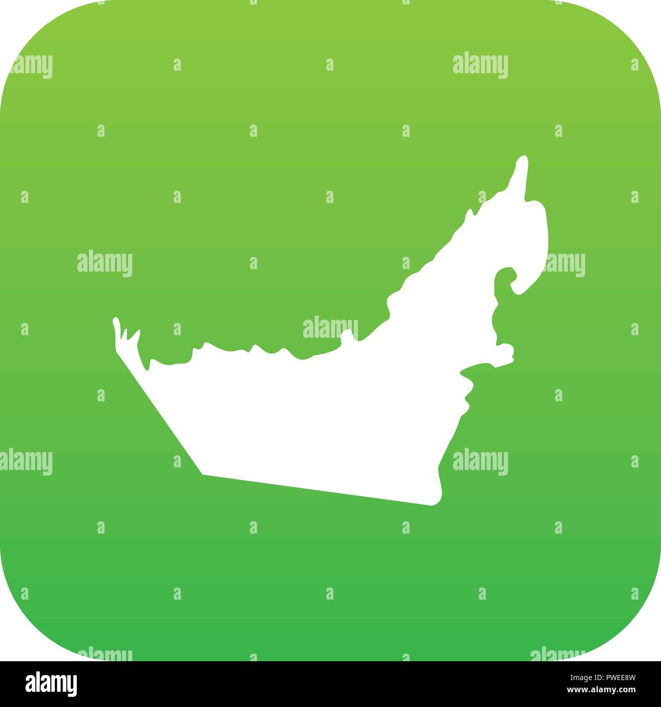 United Arab Emirates map icon digital green Stock Vector Image & Art ...