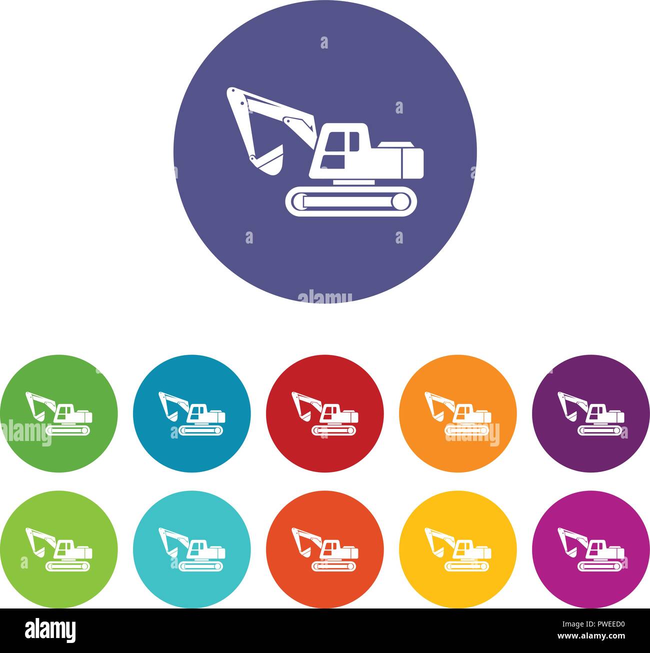 Digging machine icon, simple style Stock Vector Image & Art - Alamy