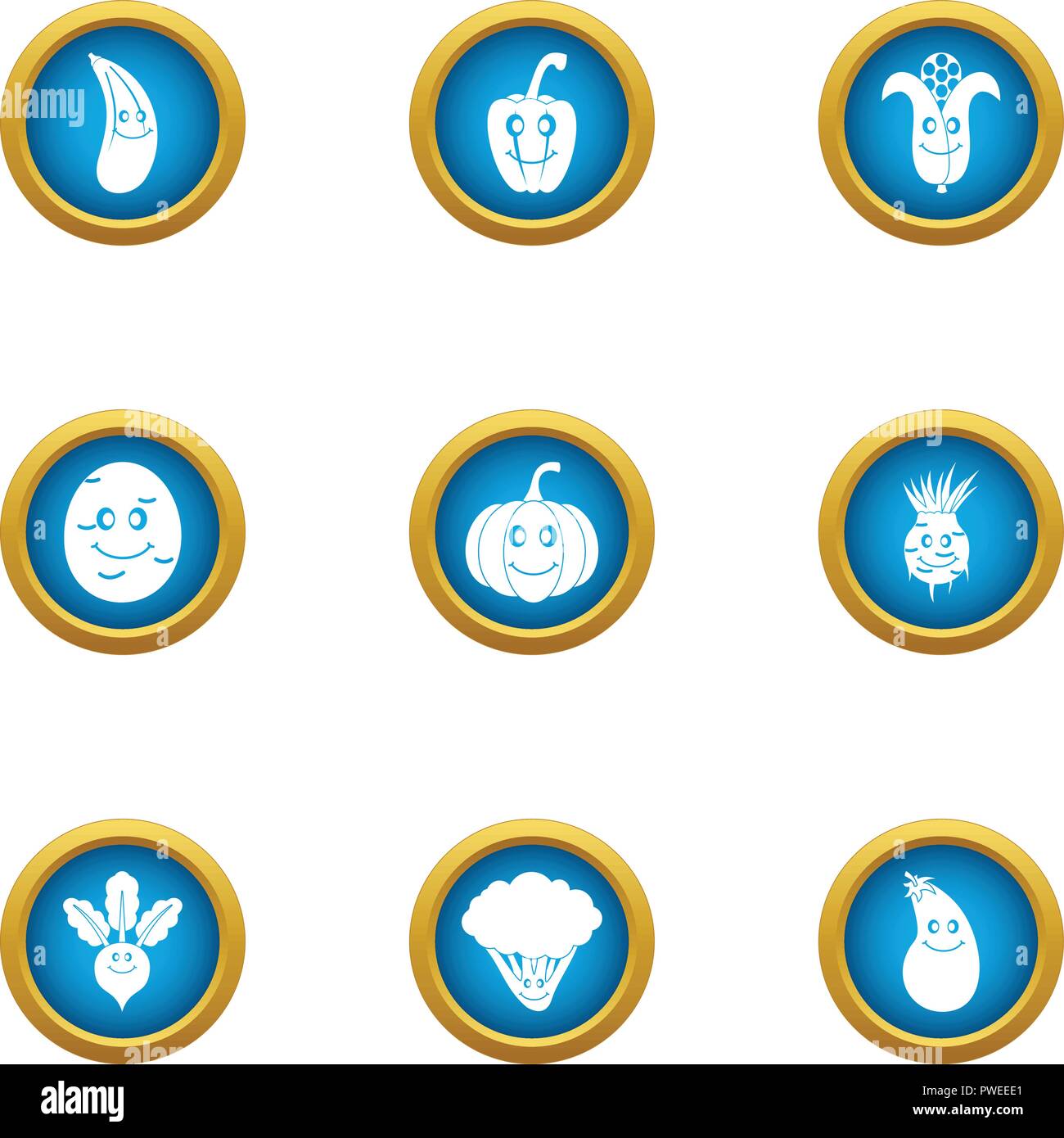 Garnish icons set, flat style Stock Vector Image & Art - Alamy