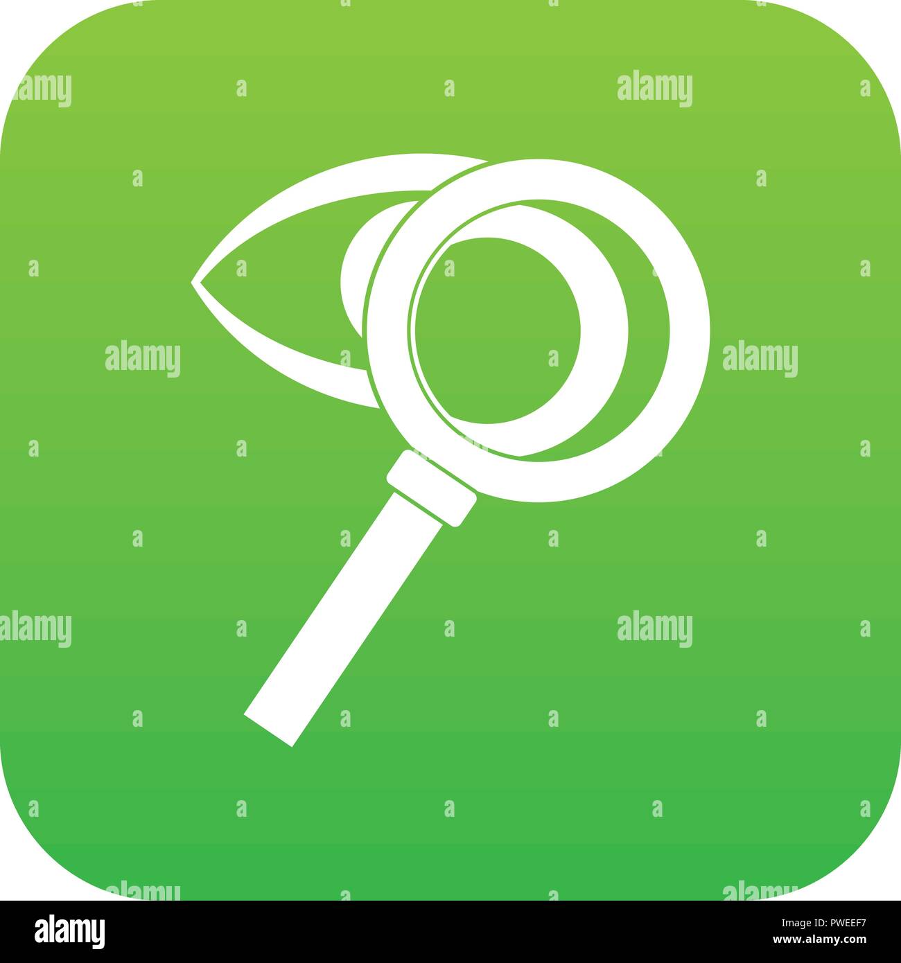 Magnifying glass with eye icon digital green Stock Vector Image & Art ...