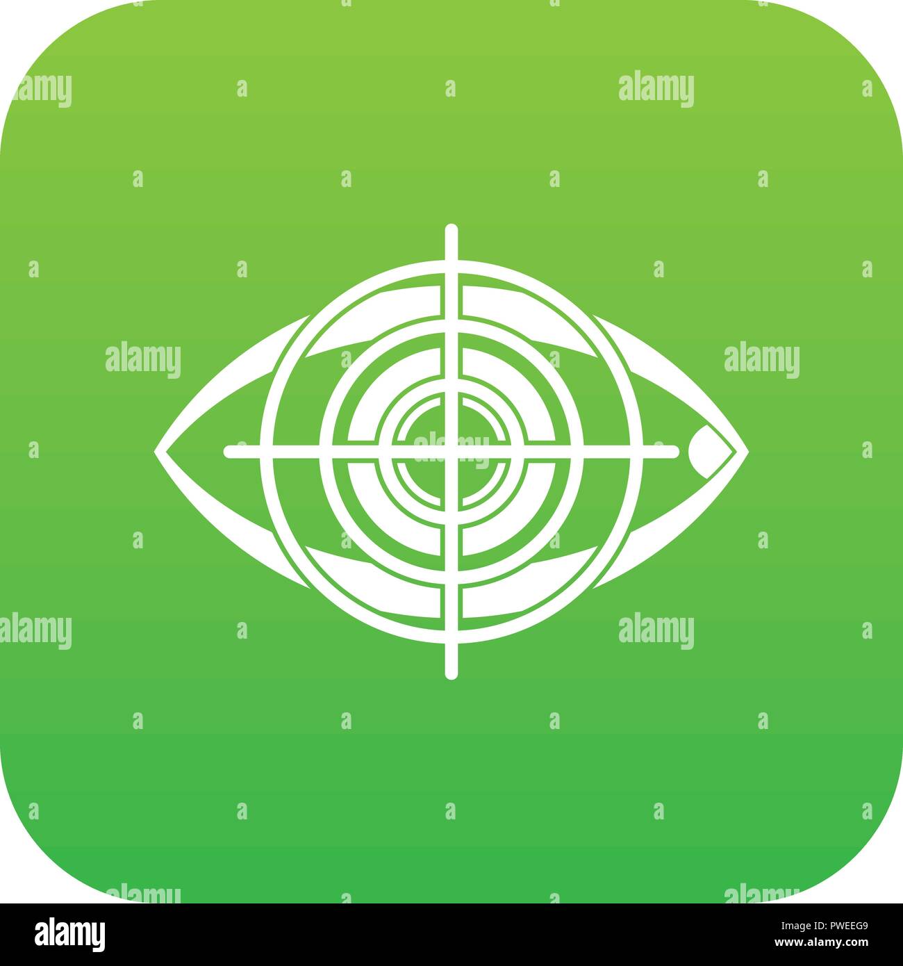 Eye and target icon digital green Stock Vector Image & Art - Alamy