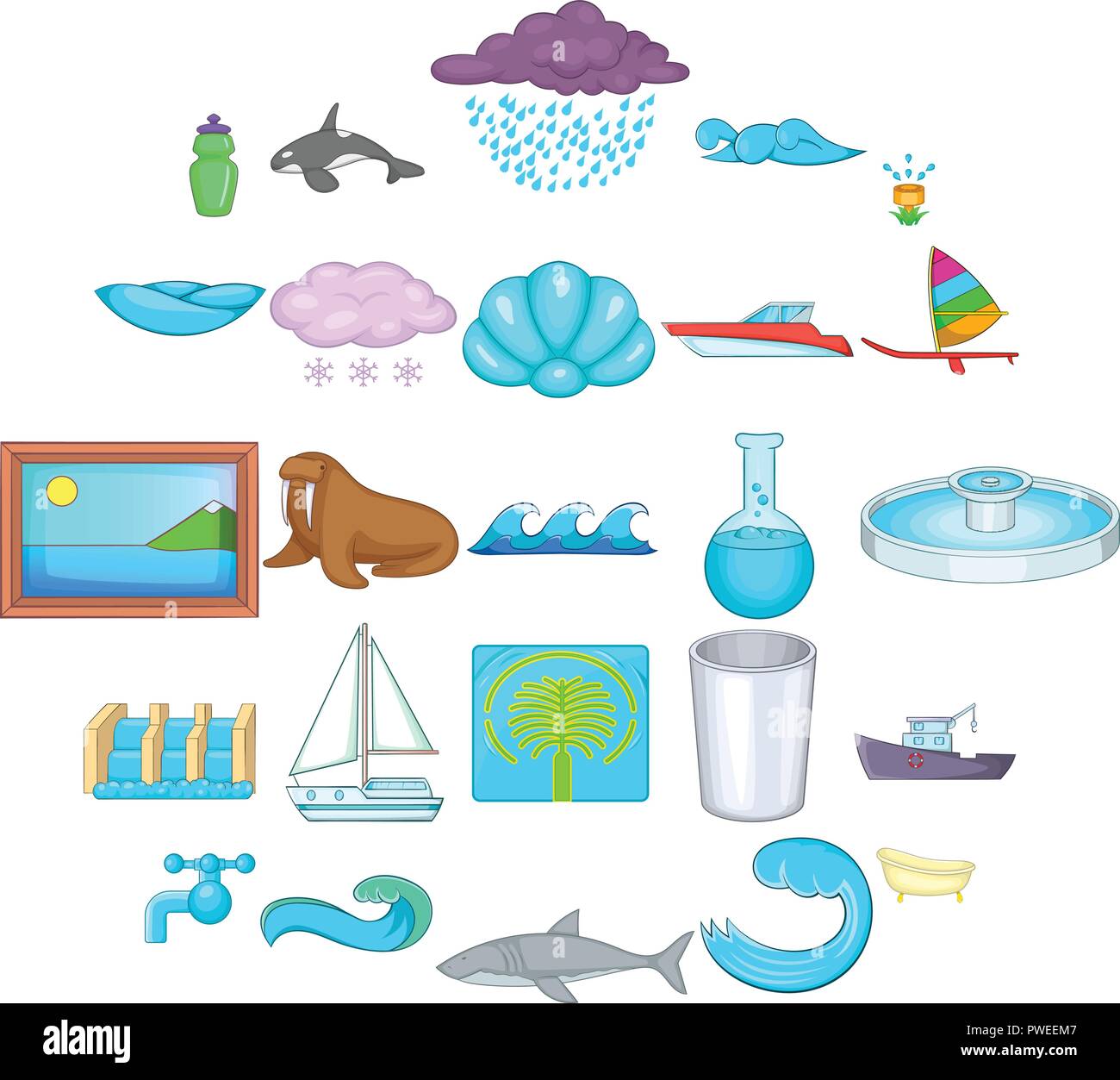 Dip icons set, cartoon style Stock Vector Image & Art - Alamy