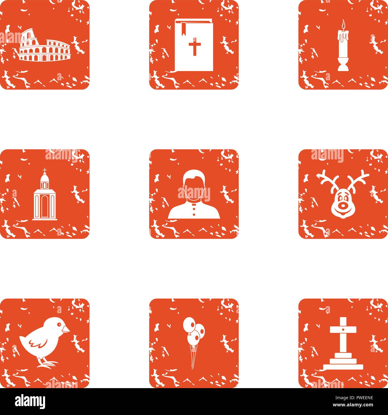 Grave icons set, grunge style Stock Vector Image & Art - Alamy