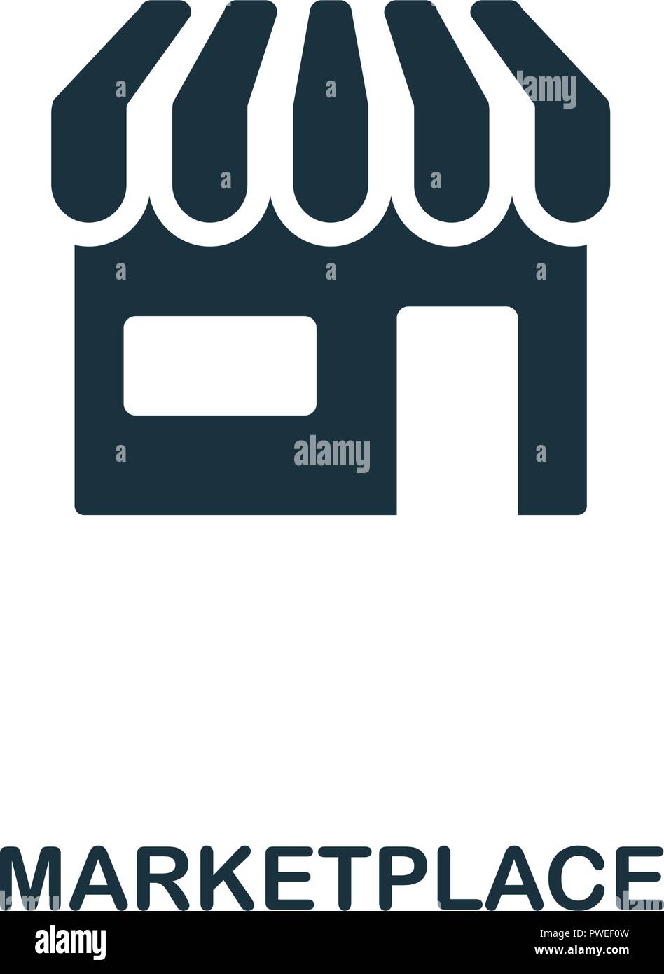 Marketplace icon. Premium style design from crowdfunding collection. UX ...