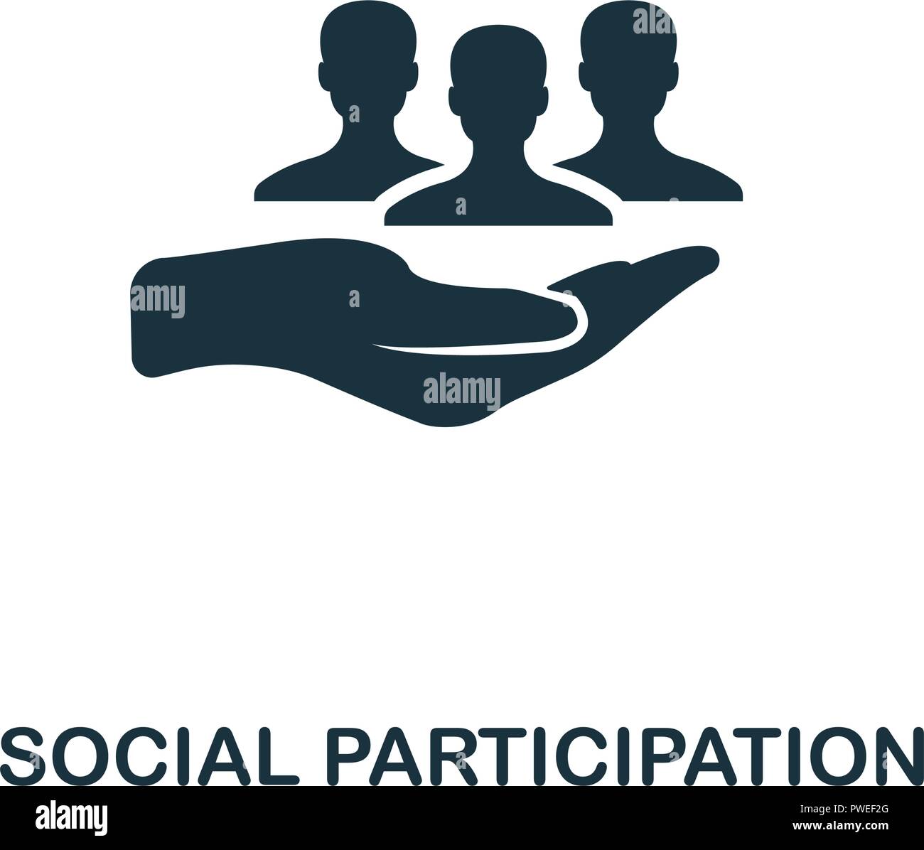 Social Participation icon. Premium style design from crowdfunding ...