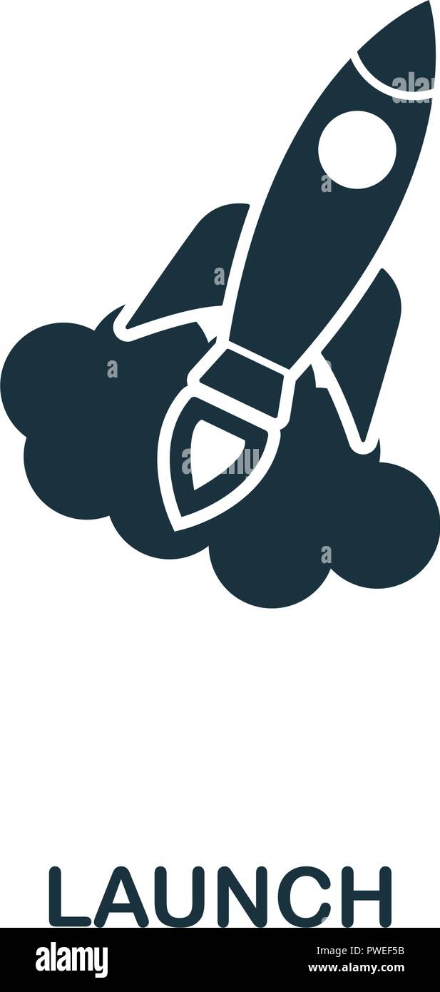 Launch icon. Premium style design from crowdfunding collection. UX and ...