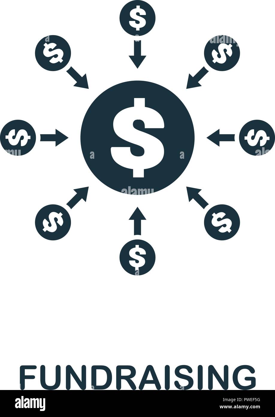 Fundraising icon. Premium style design from crowdfunding collection. UX ...