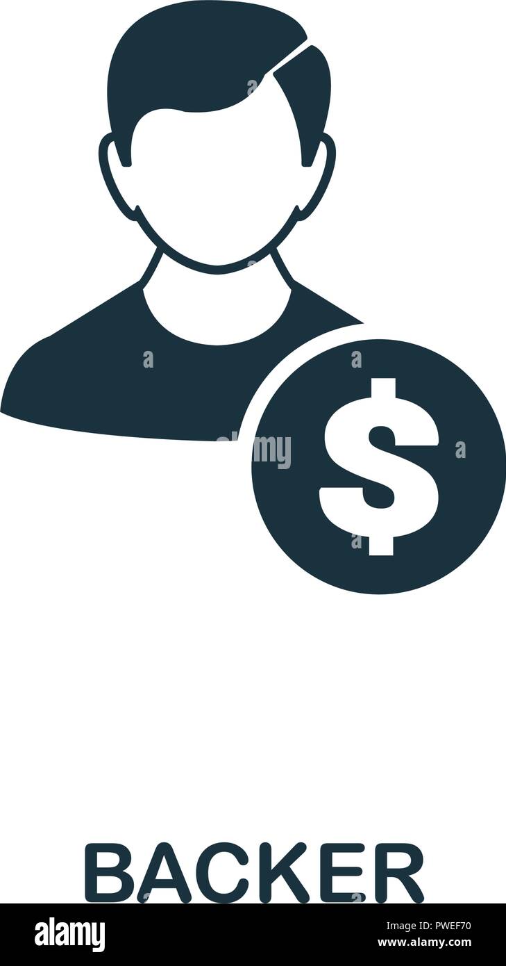 Backer icon. Premium style design from crowdfunding collection. UX and ...