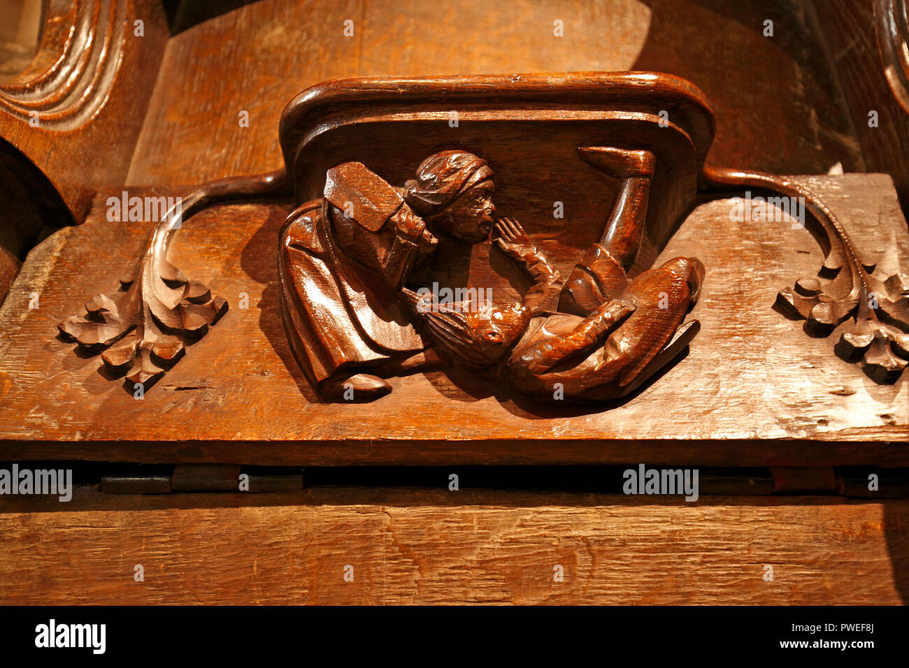 Misericords at St Marys church Fairford UK Stock Photo - Alamy
