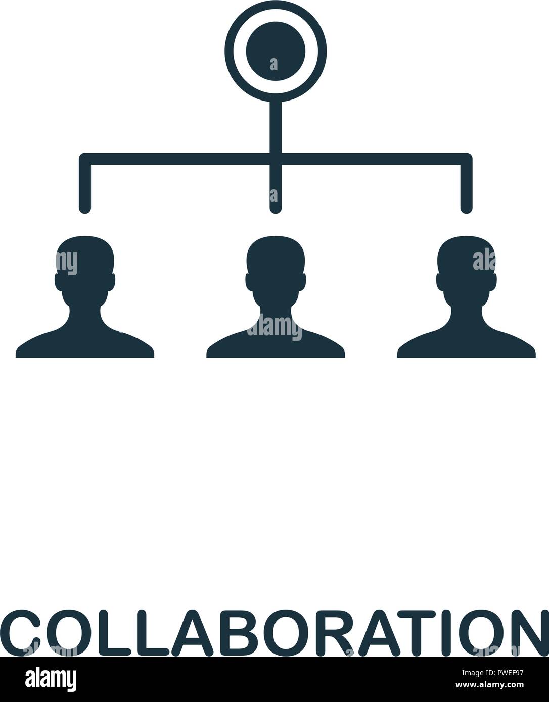 Collaboration icon. Premium style design from crowdfunding collection ...