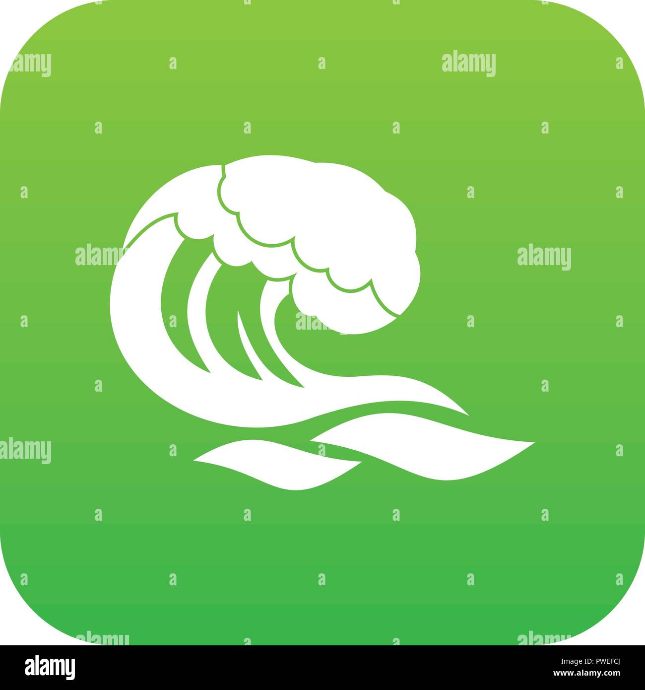 Wave icon digital green Stock Vector Image & Art - Alamy