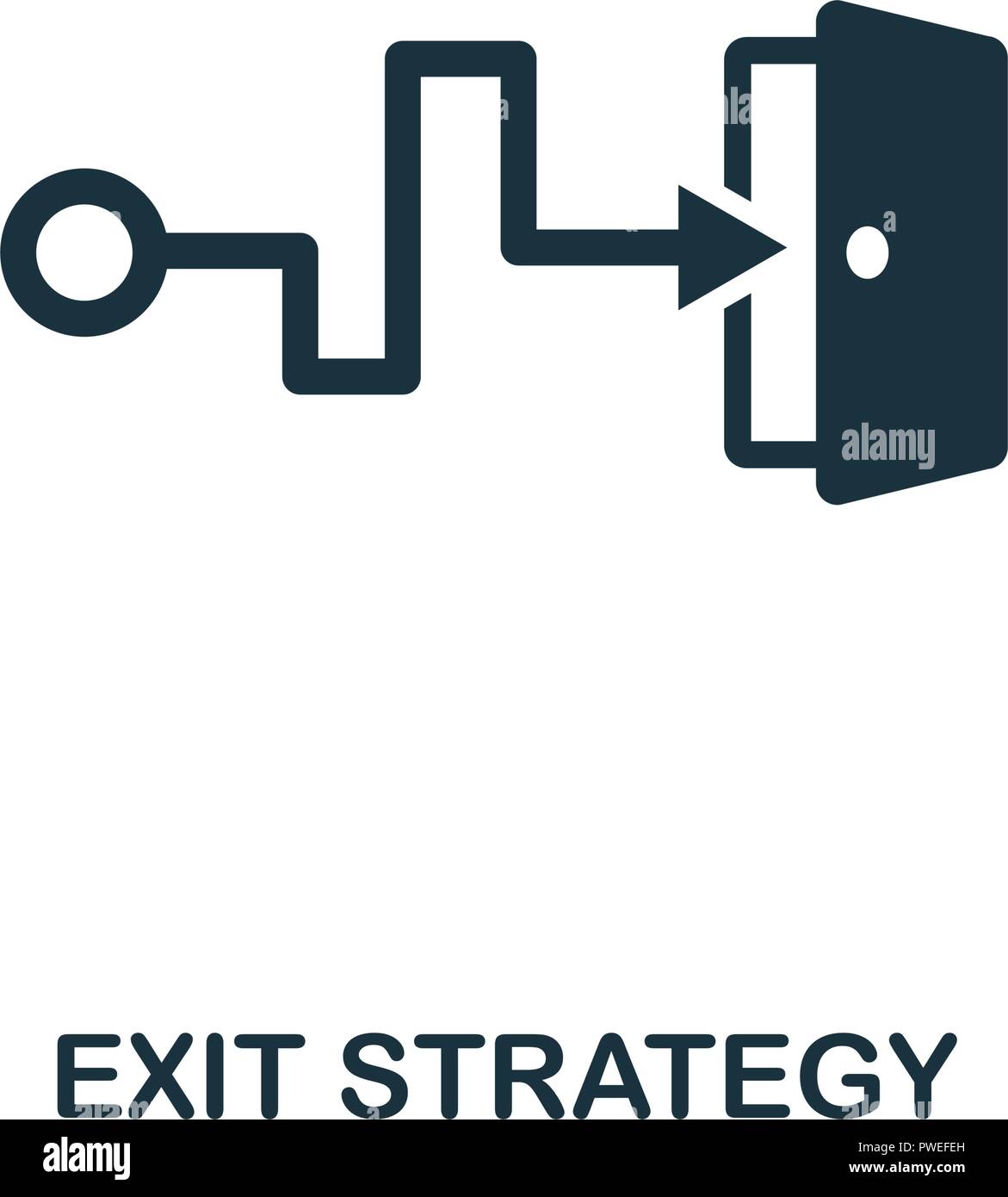 Exit Strategy icon. Premium style design from crowdfunding collection ...