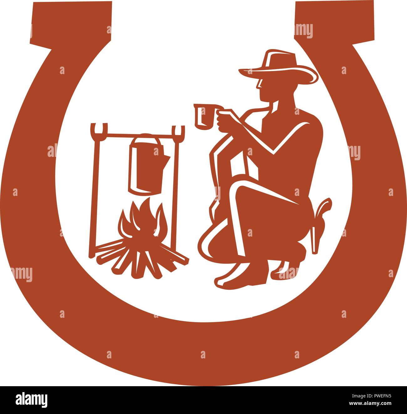 Cowboy Campfire Clip Art