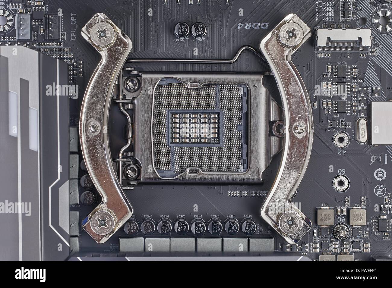 Motherboard detail of a computer Stock Photo - Alamy