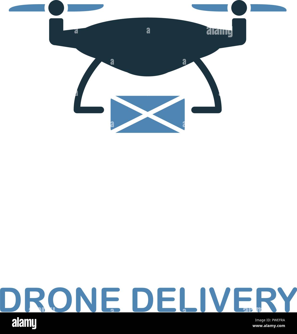 Drone Delivery icon in two colors design. Premium style from smart ...