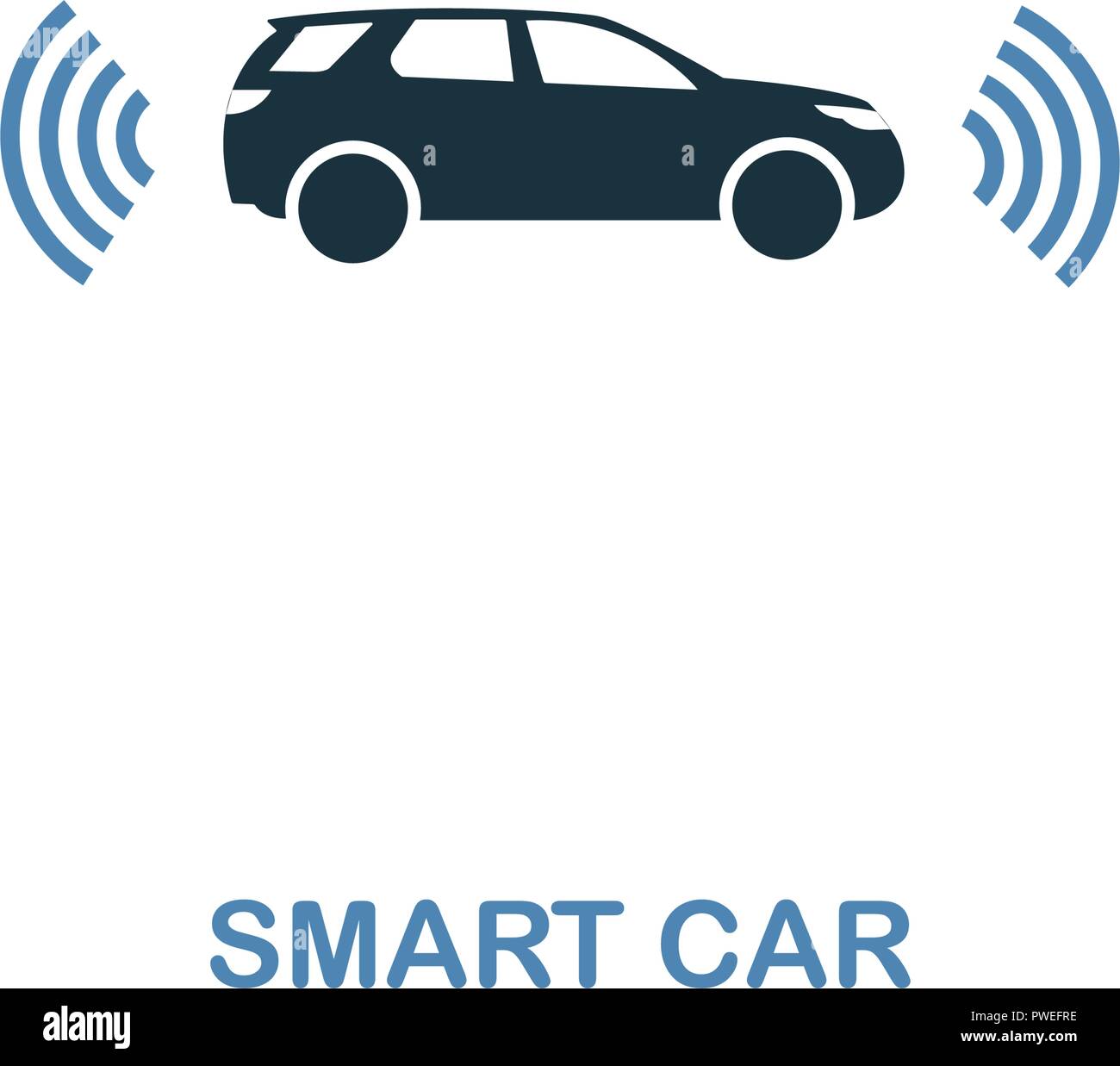 Smart Car icon in two colors design. Premium style from smart devices ...