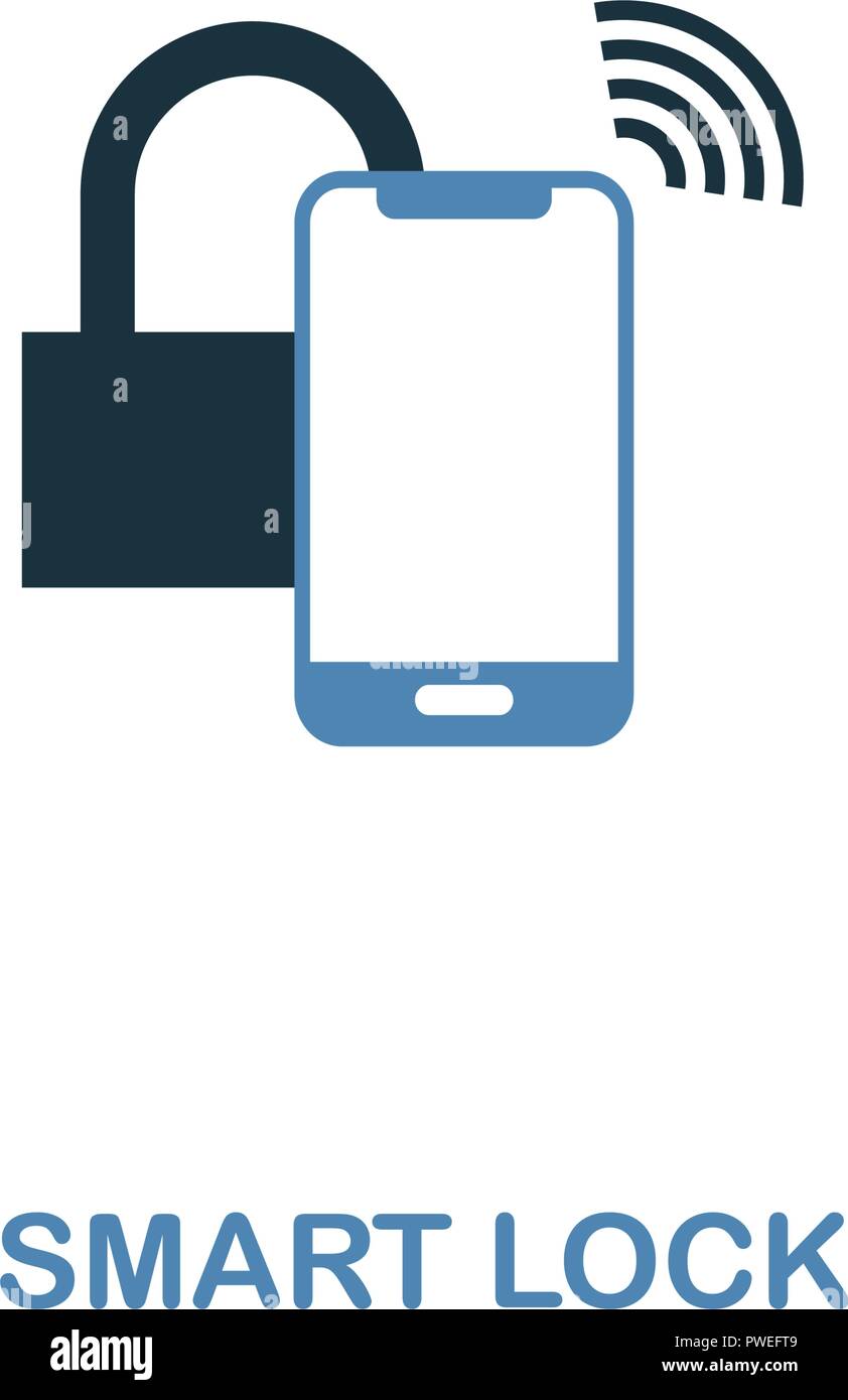 Smart Lock icon in two colors design. Premium style from smart devices ...