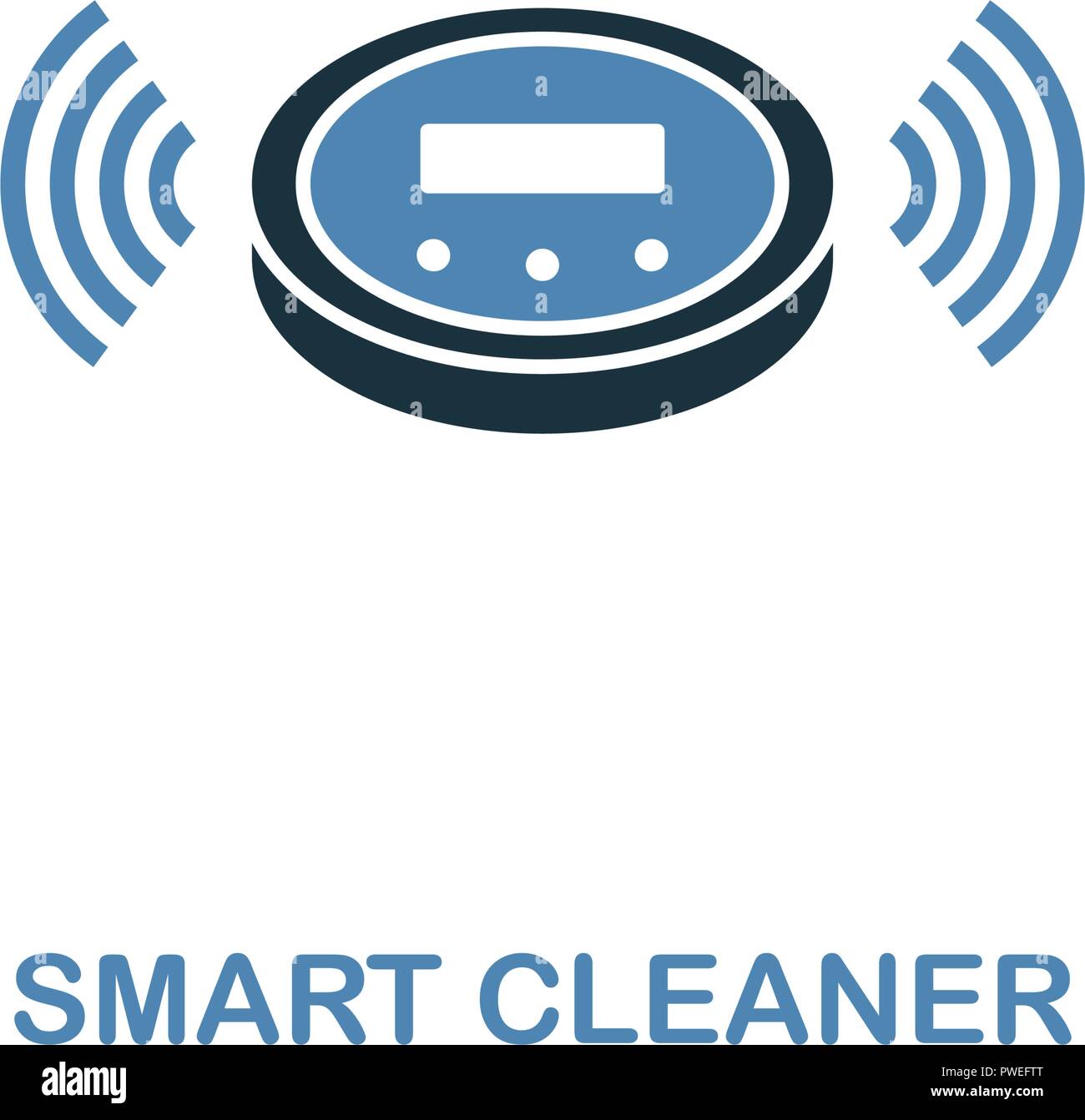 Smart Cleaner icon in two colors design. Premium style from smart ...