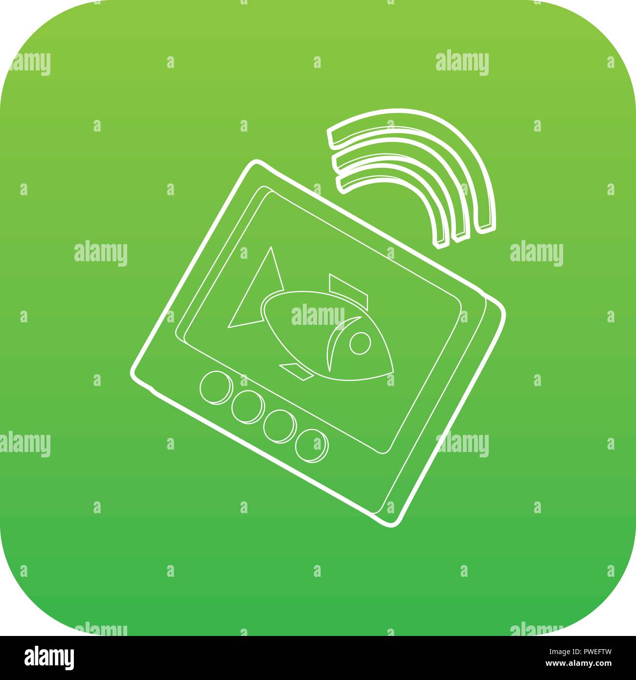 Echo sounder icon green vector Stock Vector Image & Art - Alamy