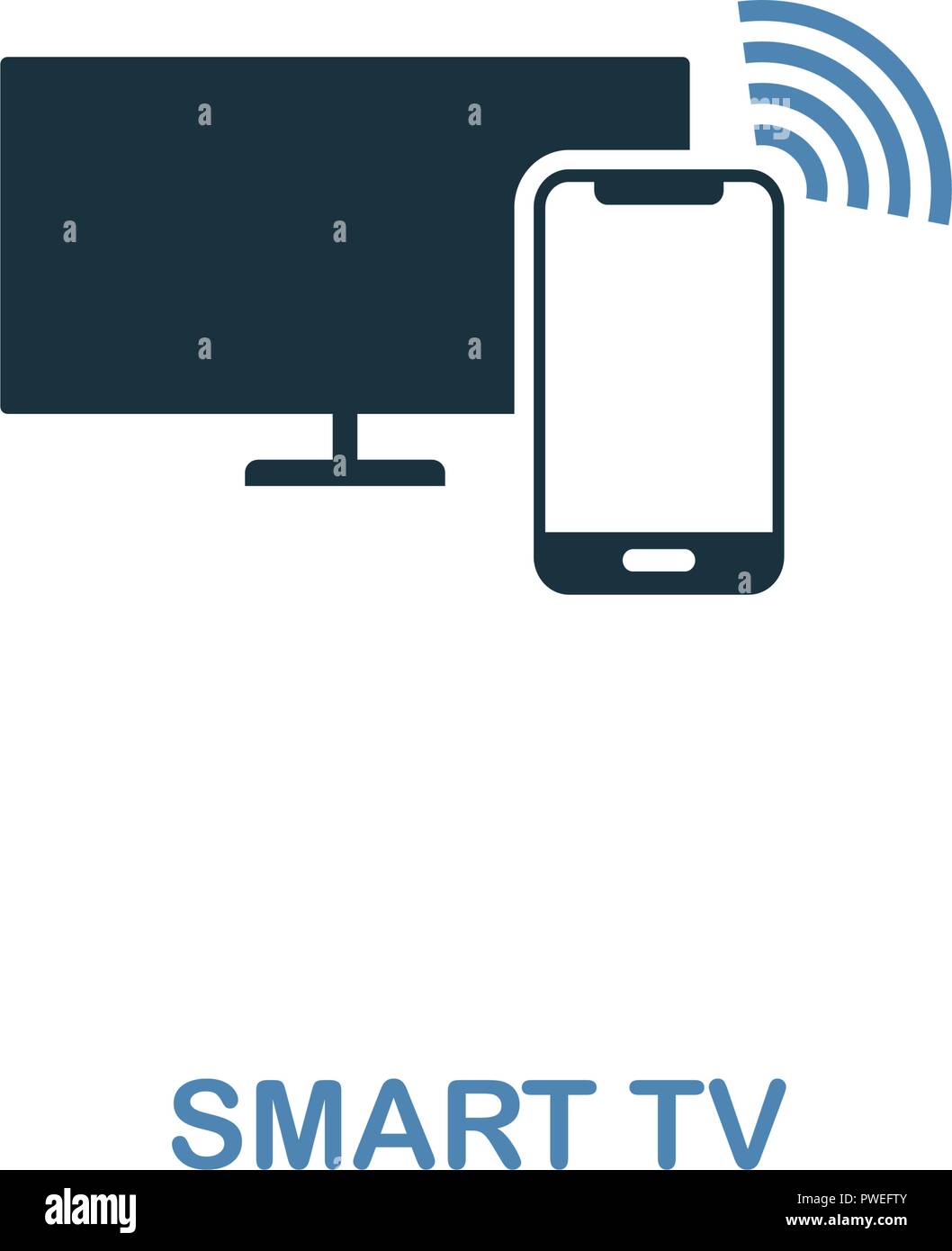 Smart Tv icon in two colors design. Premium style from smart devices ...