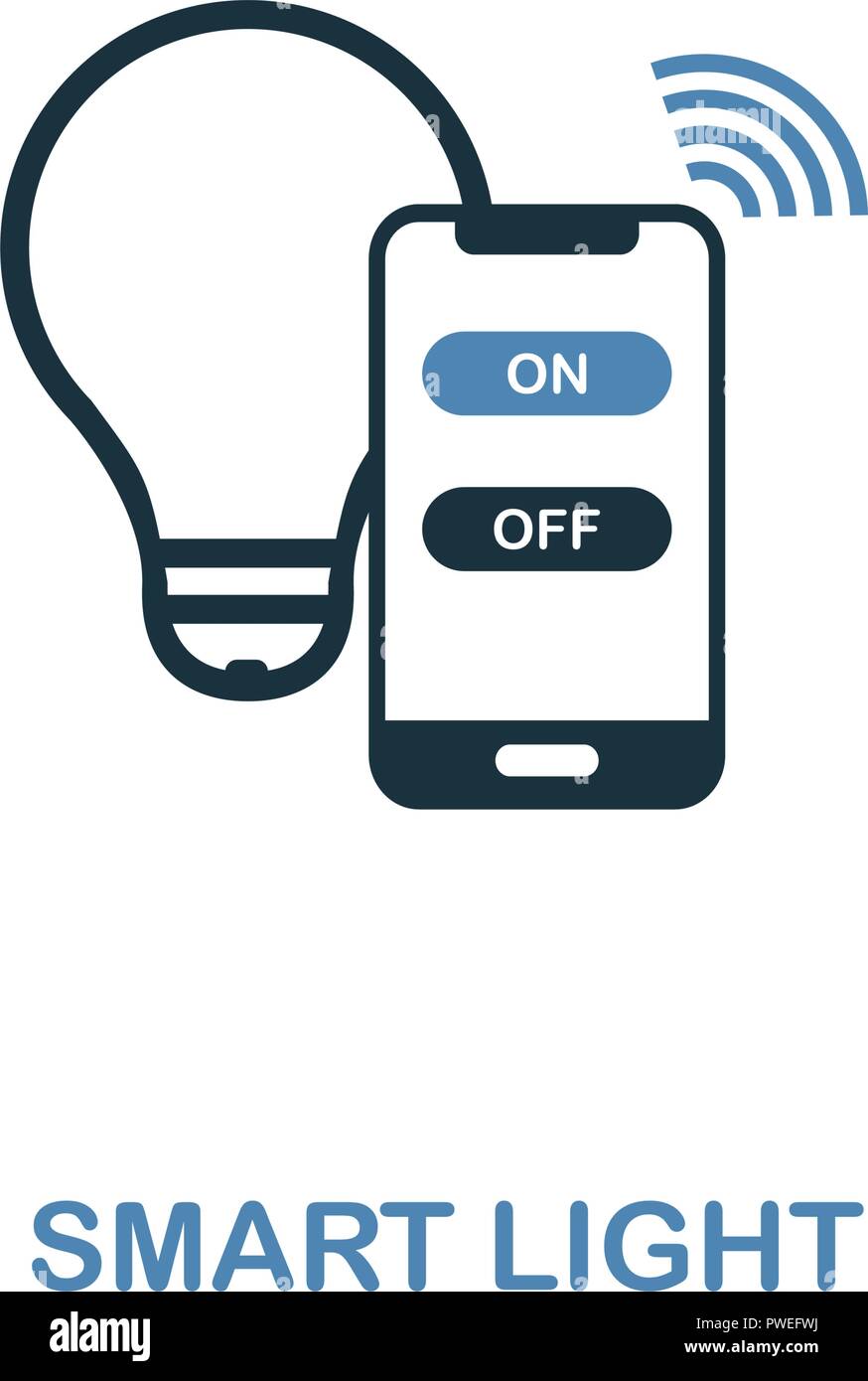 Smart Light icon in two colors design. Premium style from smart devices ...