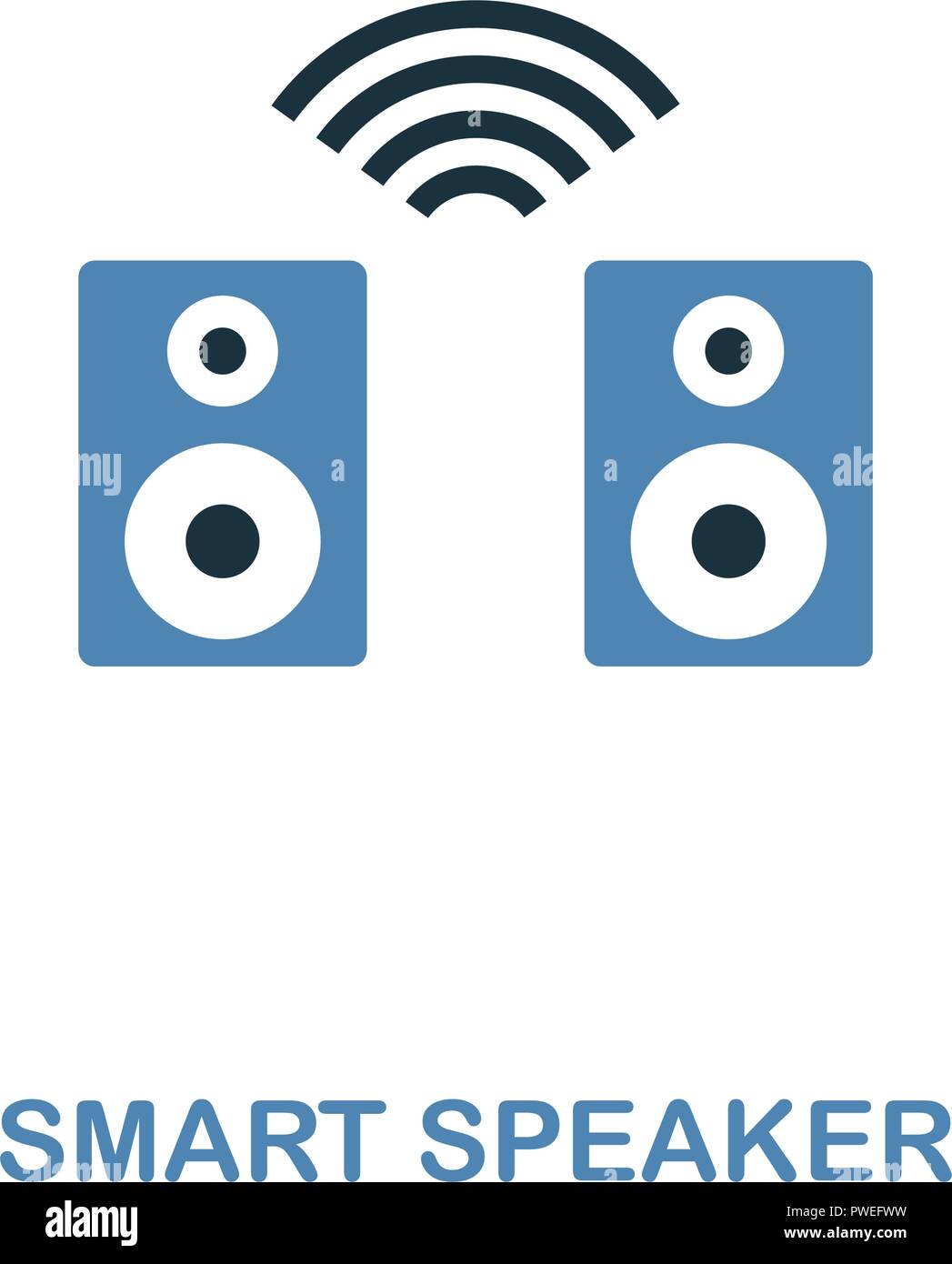 Smart Speaker icon in two colors design. Premium style from smart ...