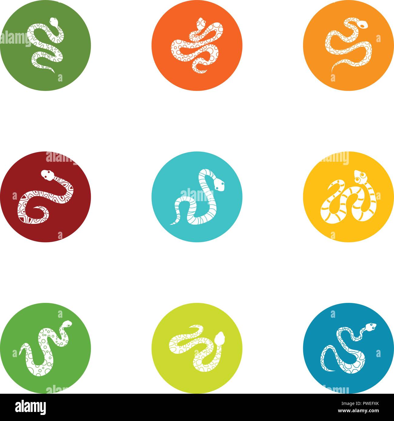 Creeping muck icons set, flat style Stock Vector Image & Art - Alamy