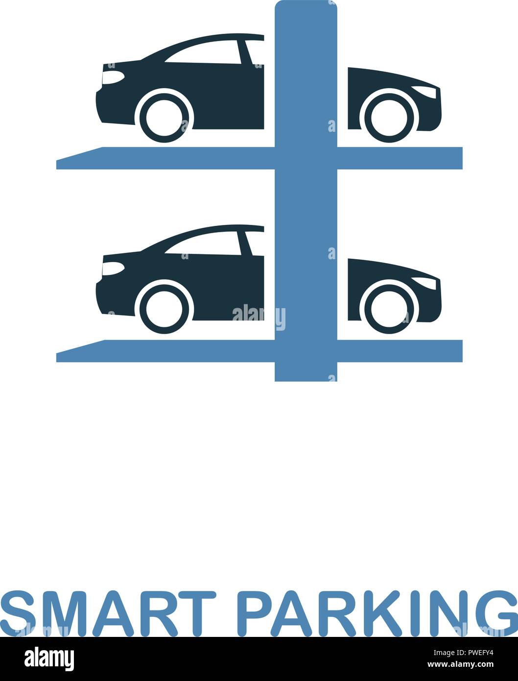 Smart Parking icon in two colors design. Premium style from smart ...