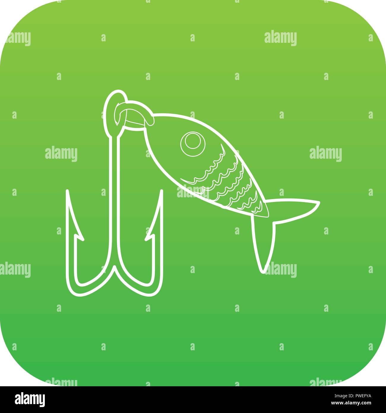 Fishing lure icon green vector Stock Vector Image & Art - Alamy