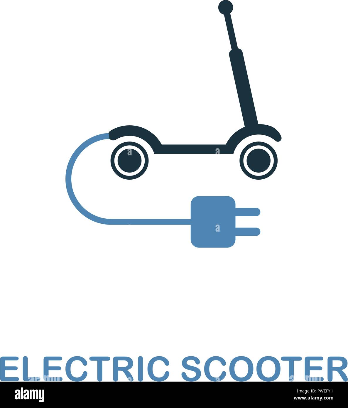 Electric Scooter icon in two colors design. Premium style from smart ...