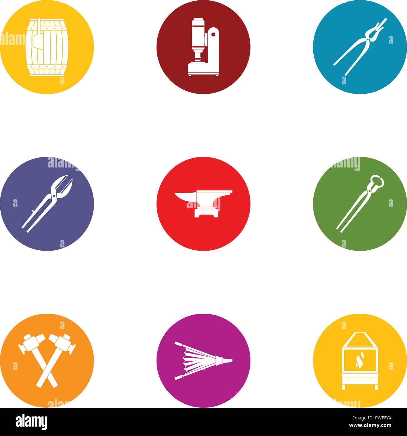 Ductile icons set, flat style Stock Vector Image & Art - Alamy