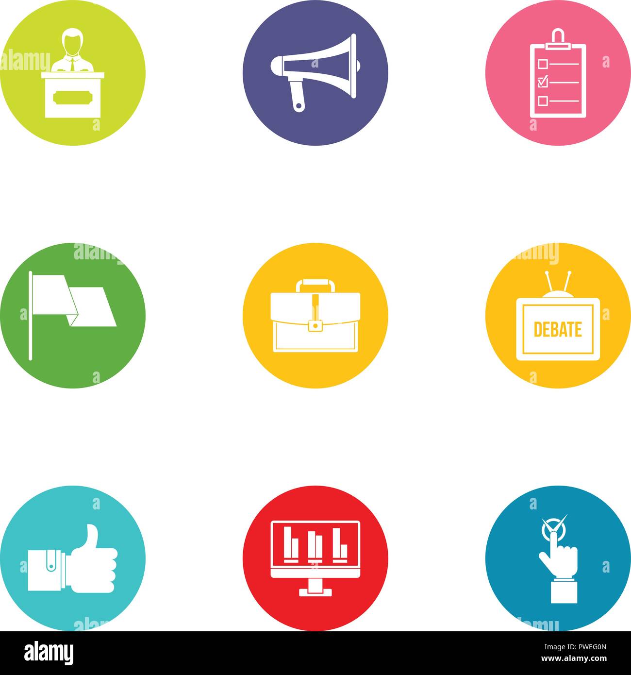 Insider information icons set, flat style Stock Vector Image & Art - Alamy