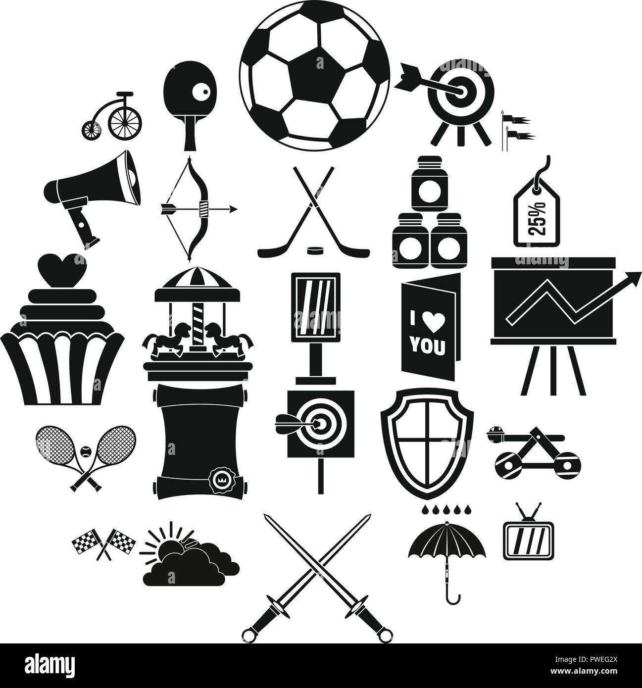 Badge icons set, simple style Stock Vector Image & Art - Alamy