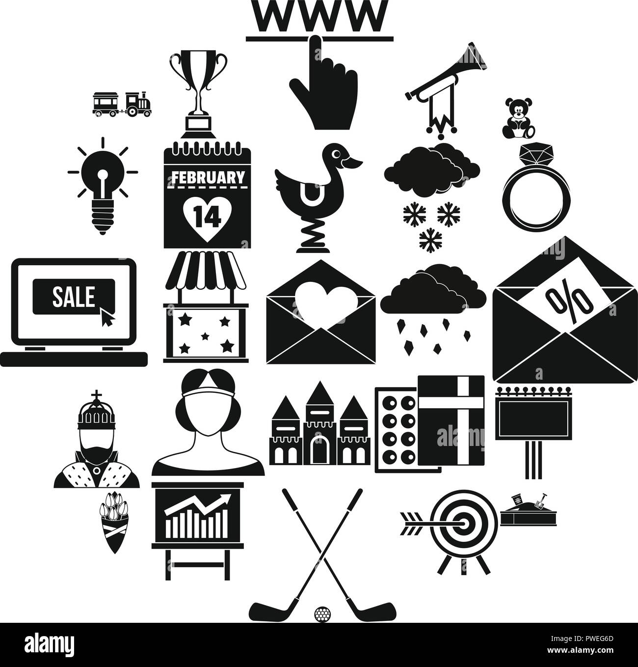 Standard icons set, simple style Stock Vector Image & Art - Alamy