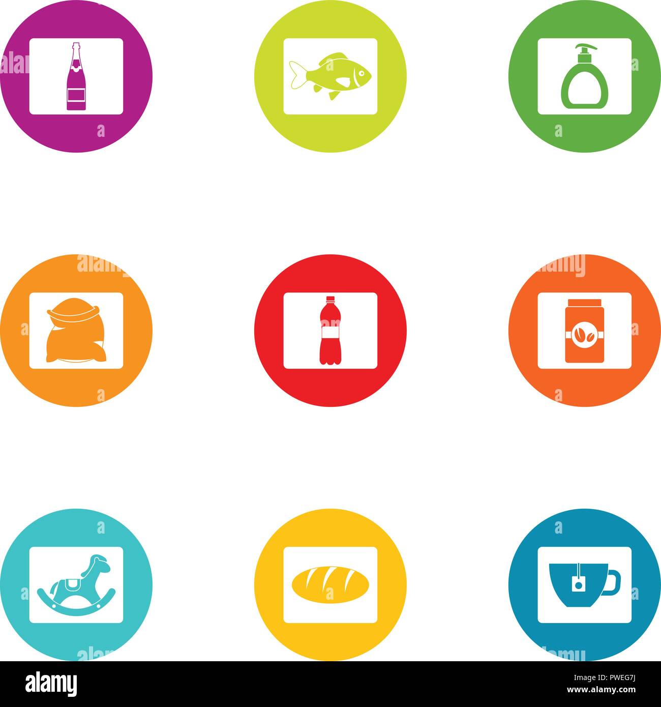 Possession icons set, flat style Stock Vector Image & Art - Alamy