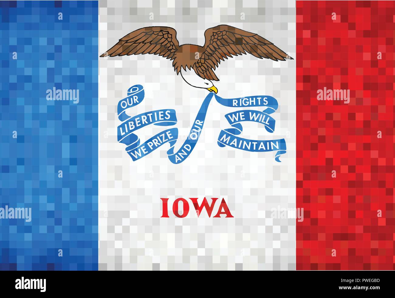 Usa iowa mixed flag Stock Vector Images - Alamy