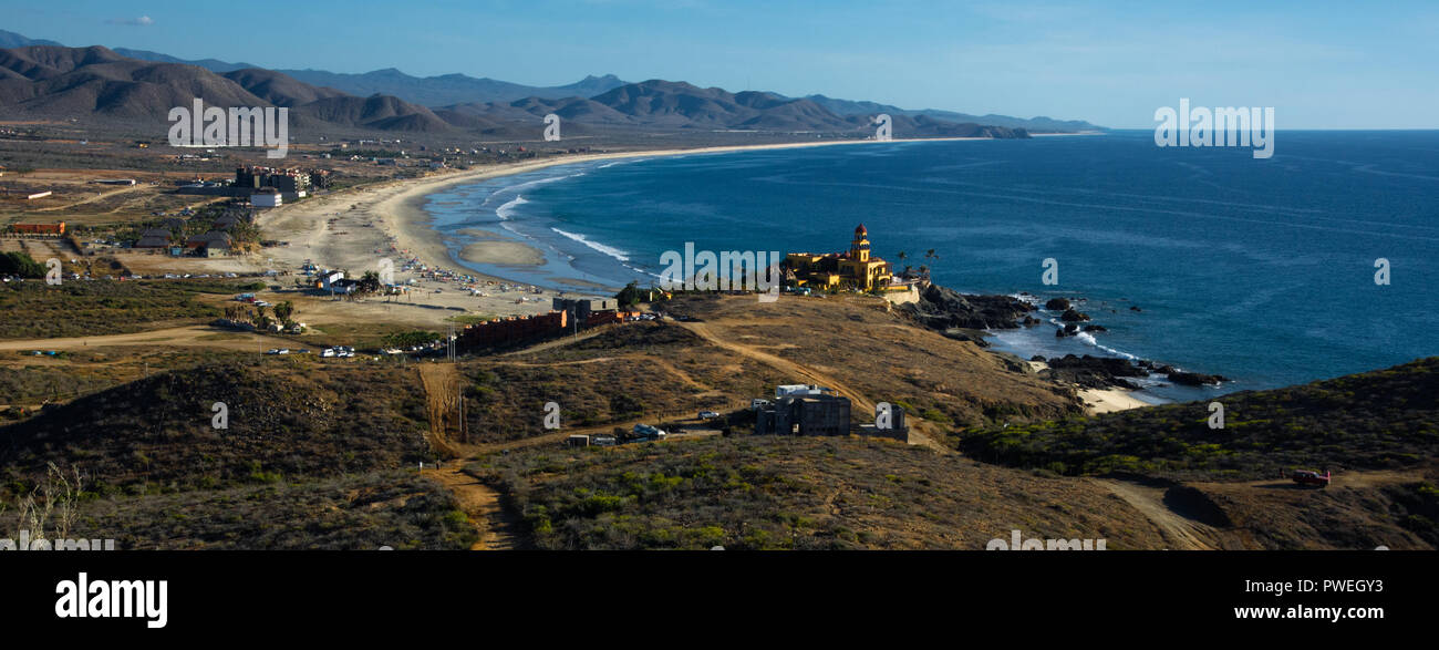 Playa los Cerritos from above, luxurious hotel on middle ground Stock ...