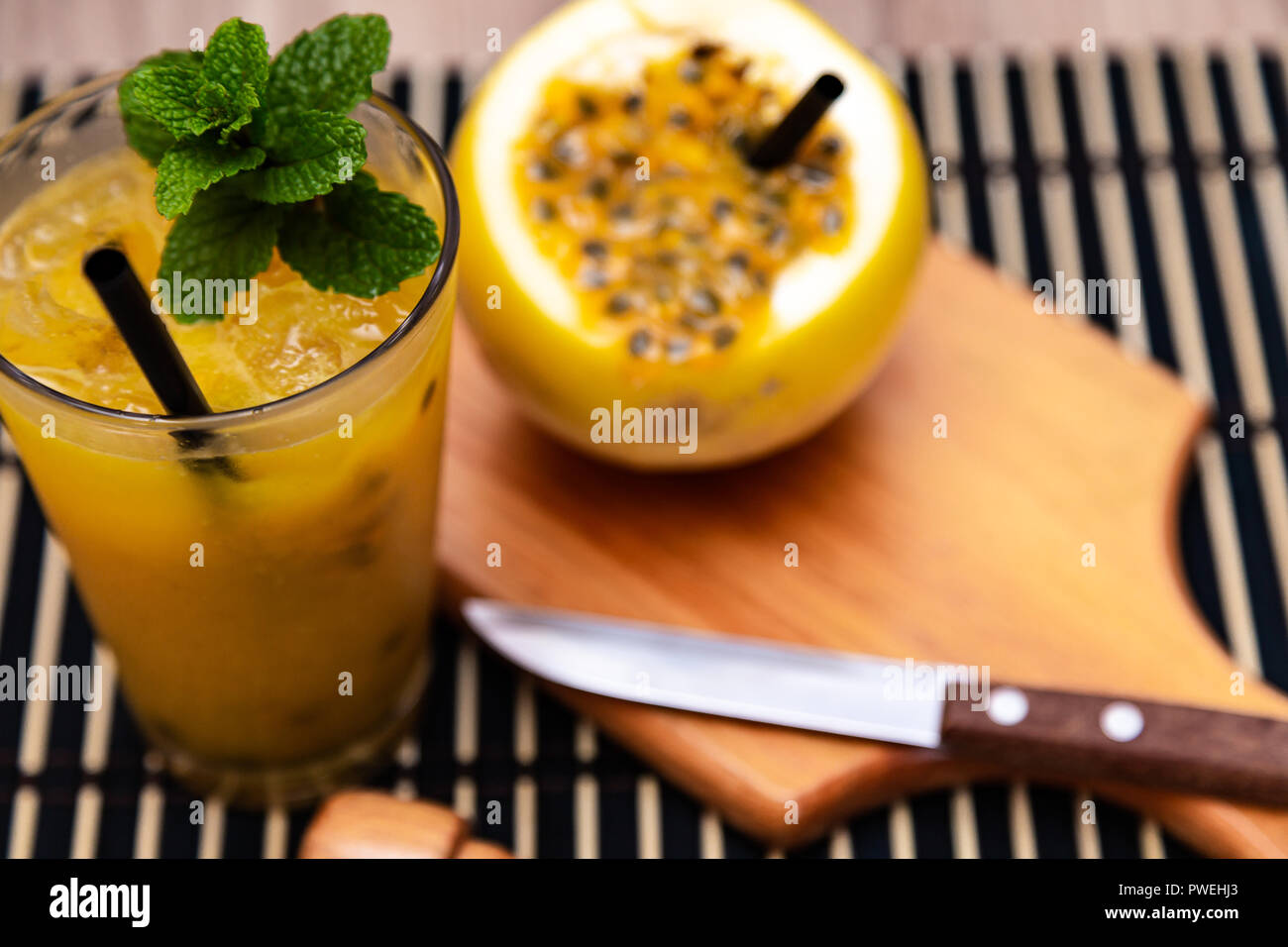 delicious typical Brazilian maracuja drink Stock Photo - Alamy