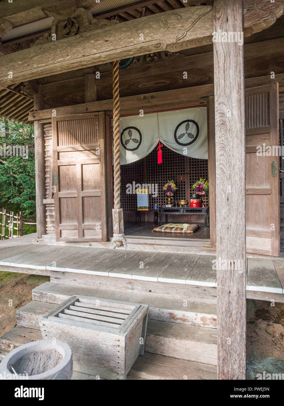 Hall of worship, Chikurinji temple 31, Shikoku 88 temple pilgrimage ...